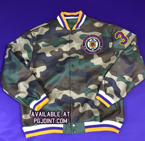 Camo Letterman Line jacket – pgjoint